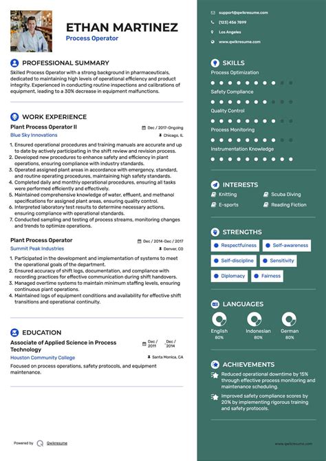 10 Process Operator Resume Samples And Templates For 2025