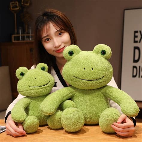 Cute Stuffed Frog Animal Toy Size 14 Inch High Quality Custom Soft