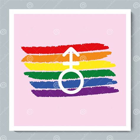 Rainbow Flag With Gender Lgbt Symbol Stock Vector Illustration Of Pride Logos 260527312