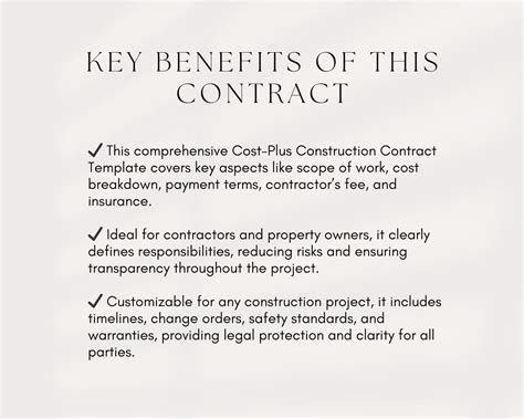 Cost Plus Construction Contract Template Cost Plus Building Agreement Cost Plus Project