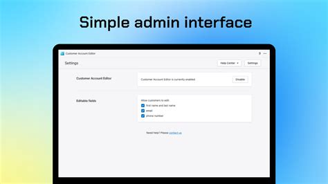 smart customer account editor allow customers to edit their accounts