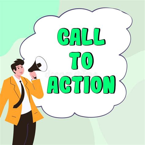 Writing Displaying Text Call To Action Business Concept Encourage