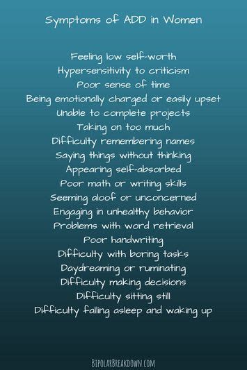 What Does Add Look Like In Women Artofit