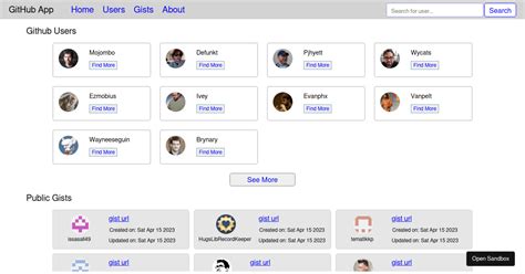Git Finder Codesandbox