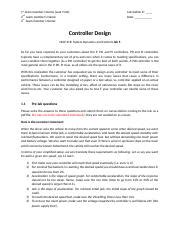 Lab5 Controller Design Docx 1st Team Member S Name Last First 2nd Team Member S Name 3rd