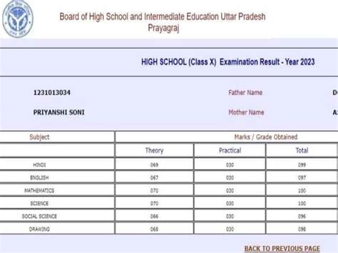 Up Board Topper Marksheet Check Up Board 10th Topper And Up Board 12th