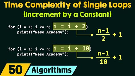 Time Complexity Of Single Loops Increment By A Constant Youtube