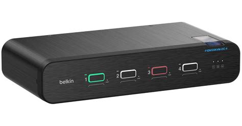 Belkin Universal 4 Port Single Head Displayport F1dn104kvm Dc 4