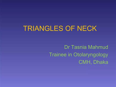 Surgical Anatomy Of Triangles Of Neck Ppt