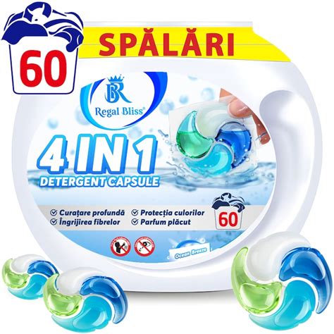 Detergent De Rufe Capsule Regal Bliss ® 4in1 Pods Pentru Curatarea Si