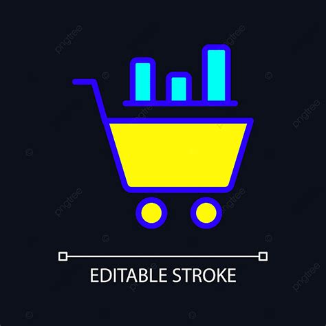 Data Mining In Retail Industry Rgb Color Pixel Perfect Icon For Dark Theme Color Symbol