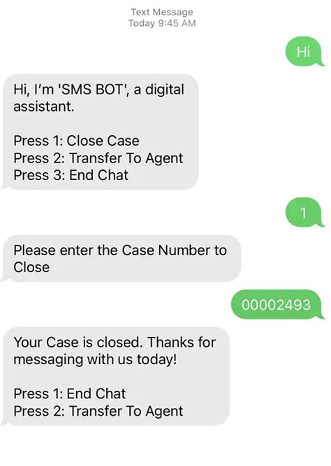 how to handle incoming sms messages without an agent in salesforce