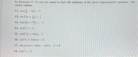 Solved In Exercises You Are Asked To Find All Solution Chegg Com