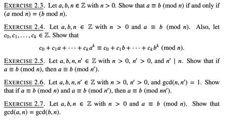 Solved EXERCISE 2 3 Let A B N E Z With N 0 Show That A Chegg Com