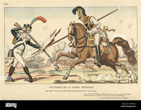 Napoleonic Wars Military Uniforms French Voltigeur Fighting A Cavalry