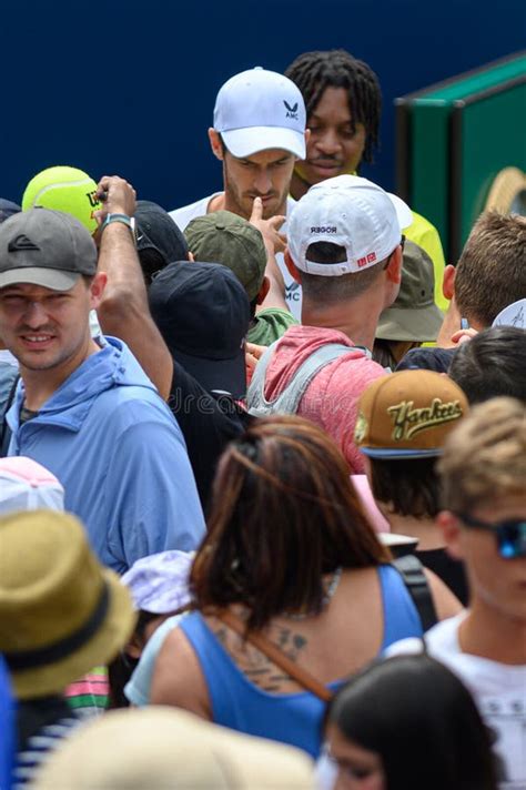 Fans And Spectators Take Autographs From A Tennis Player Editorial Image Image Of National