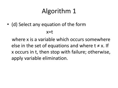 ppt unification algorithm chuchen powerpoint presentation free download id 2200472