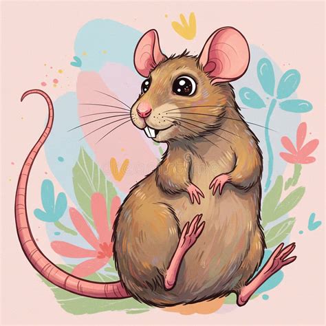 Rat Tail Cartoon Mouse Cartoon Mouse With Pink Tail Cleanpng