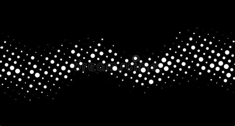 Halftone Wave Pattern Horizontal Background Using Halftone Wavy Dots Texture Stock Vector