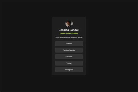 Frontend Mentor Social Links Profile With Css Html Coding Challenge