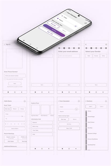 Pune Metro App Redesign Ux Ui Design Behance