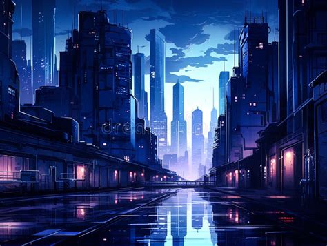 Cyberpunk City Stock Illustration Illustration Of Scene 289614816