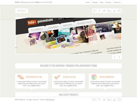 Download Free HTML Template Response Free HTML Templates Free CSS Templates And More