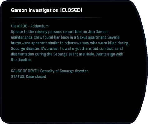 Garson Investigation Closed Mass Effect Andromeda Wiki
