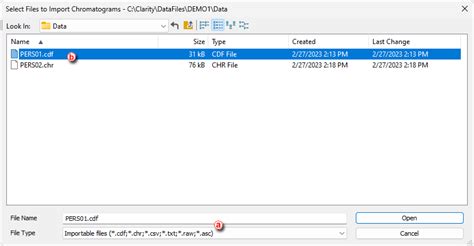 Importing A Chromatogram Into Clarity