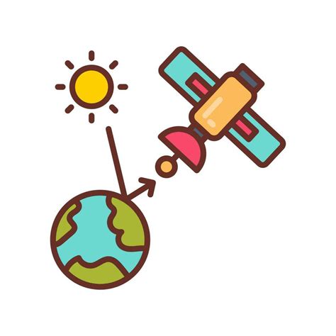 Remote Sensing Satellite Icon In Vector Illustration 36445585 Vector