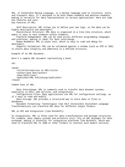 xml or extensible markup language pdf business technology