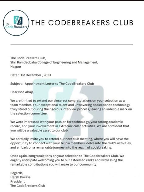 Codebreakersclub Rcoem Techinnovation Isha Ahuja