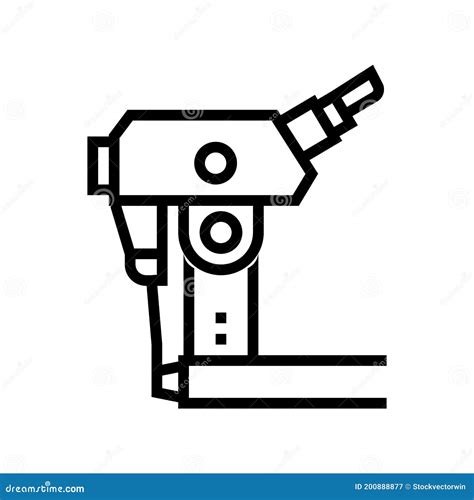 Laboratory Digital Microscope Line Icon Vector Illustration Stock Vector Illustration Of Line