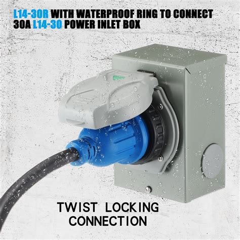 Tellegloww 15 Ft Tt 30p To L14 30r Generator Transfer Switch Adapter Cord 30 Amp
