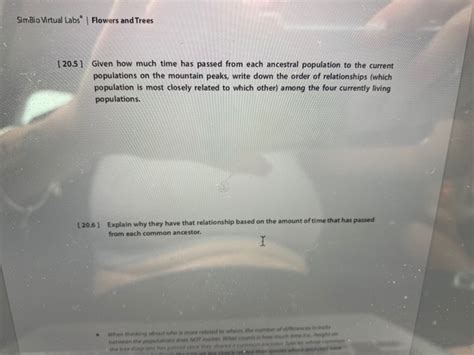 Solved Simbio Virtual Labs Flowers And Trees 20 51 Given