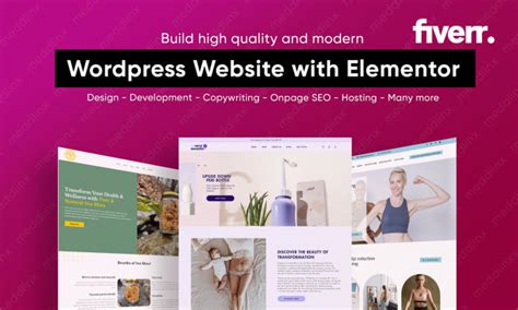 build responsive wordpress website design using elementor pro by