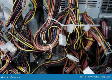 Internal Computer Cables Stock Image Image Of Abstract 112168577