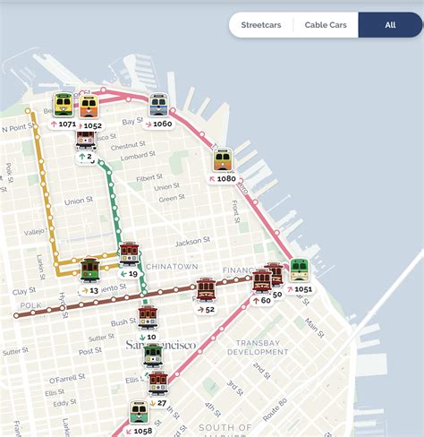New Live Cable Car Map Market Street Railway