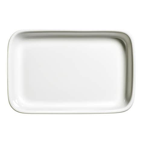 Elegant Simple White Rectangular Serving Plate For Culinary Presentation 54058110 Png