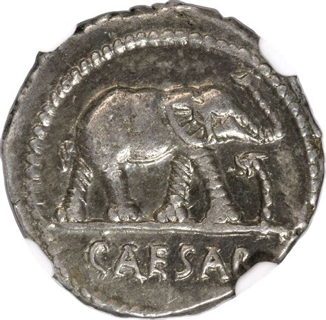 Denarius Julius Caesar Caesar Elephant Roman Republic 509 Bc