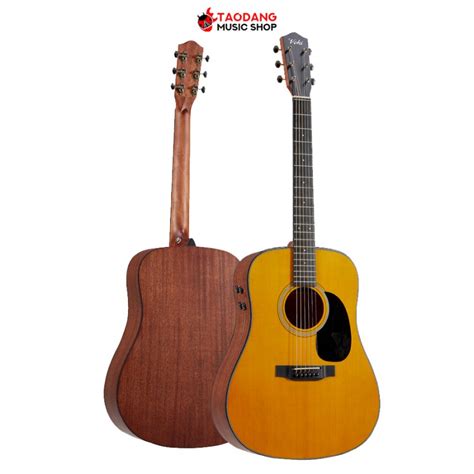 กีต้าร์โปร่งไฟฟ้า Voki A05de St2 สี Mahogany เต่าแดง