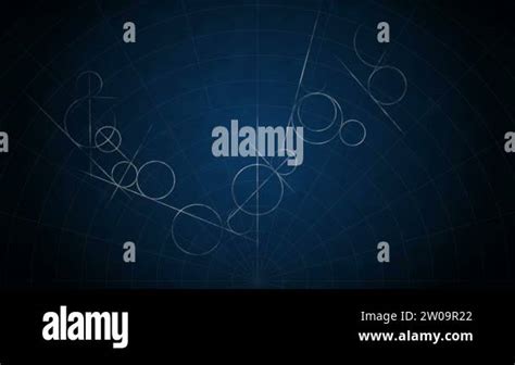 loop transition animation with scientific geometric patterns in