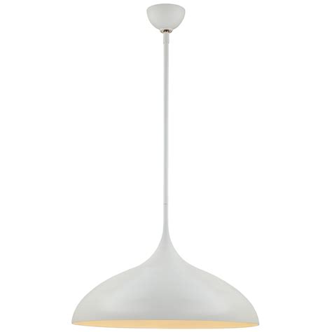 Aerin Agnes Large Pendant In Plaster White With Gild Interior