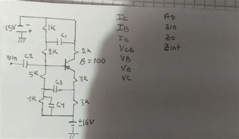 Solved Obtain DC Bias Voltages And Currents As Well As Chegg