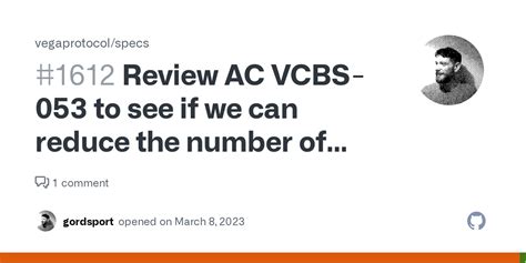 Review Ac Vcbs 053 To See If We Can Reduce The Number Of Node Required For The Test · Issue