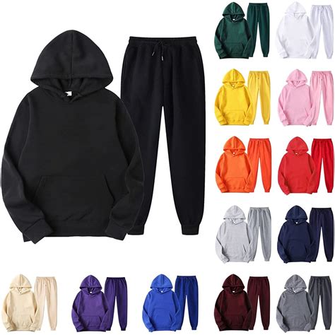 Ddapj Pyju 2025 Clearance Unisex Tracksuit 2 Piece Hooded Athletic