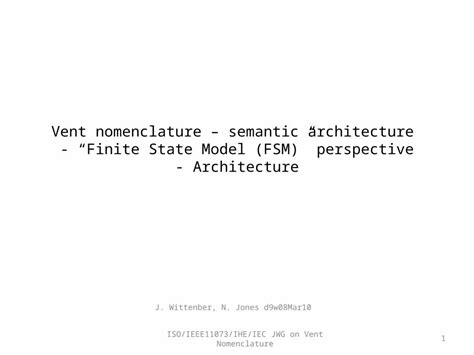 Pptx Vent Nomenclature Semantic Architecture “finite State Model Fsm” Perspective