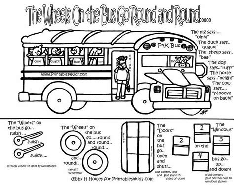 Wheels On The Bus Coloring Pages Coloring Nation