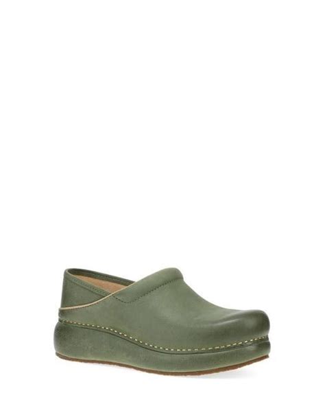 Dansko Platform Pro Clog In Green Lyst