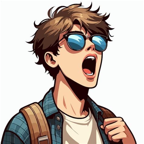 Vector Of A Shocked Teenager Gawking Premium Ai Generated Vector